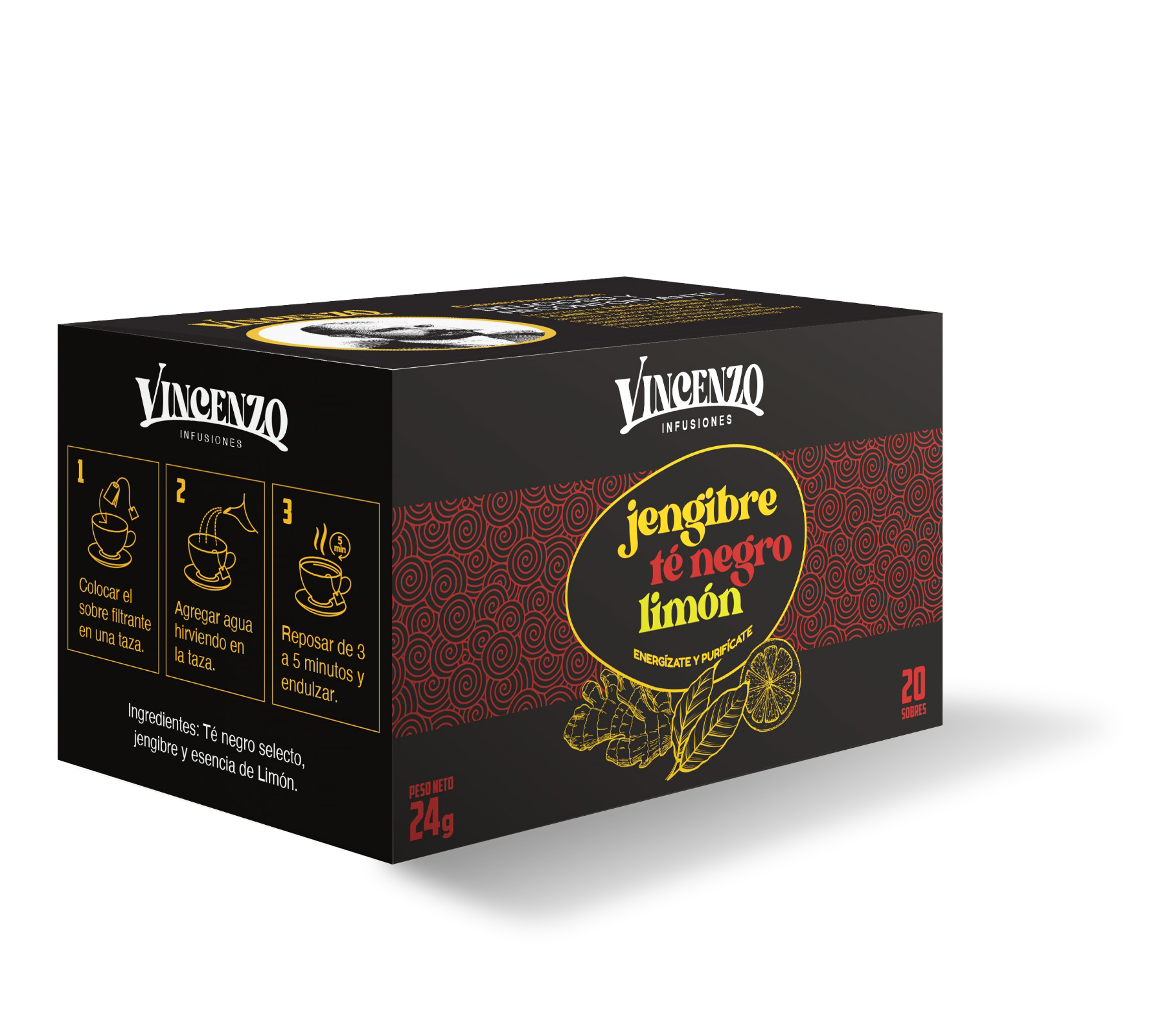 Infusión de jengibre, té negro y limón - Tea Company